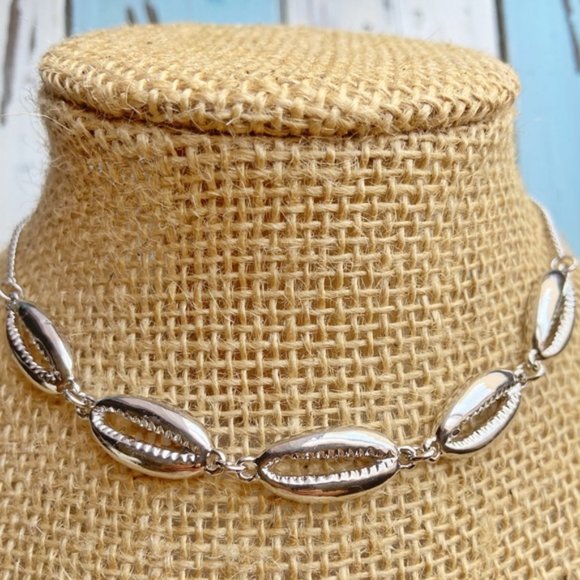 Alquimia | Jewelry | Silver Shell Choker Statement Necklace | Poshmark